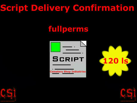 Second Life Marketplace - Script Delivery Confirmation(box)
